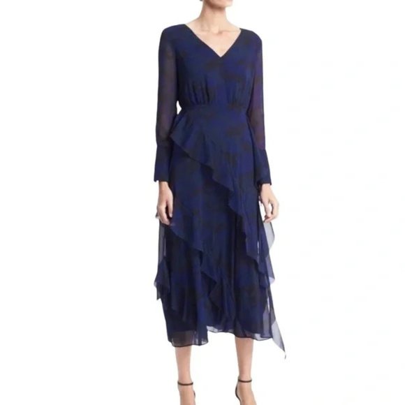 Banana Republic | Dresses | Banana Republic Navy Blue Camo Print Bias ...